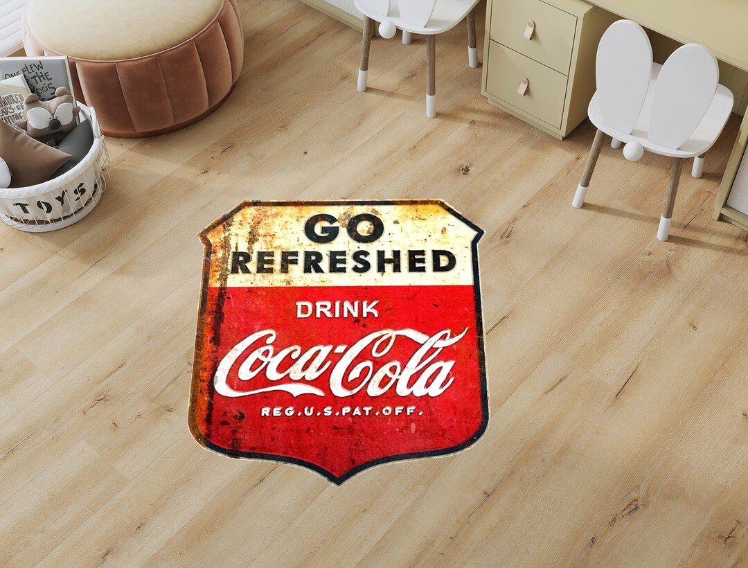 Coca Cola Rug,coke Carpet,coca Cola Design,custom Rug,living Room Rug ...