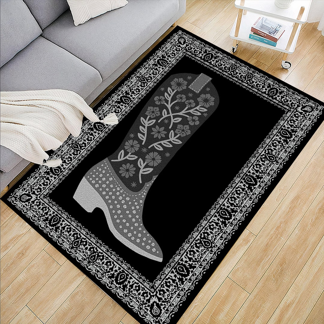 Cowboy Boots Rug,cowgirl Rug,cowgirl Boots Rug,living Room Rug,cowboy ...
