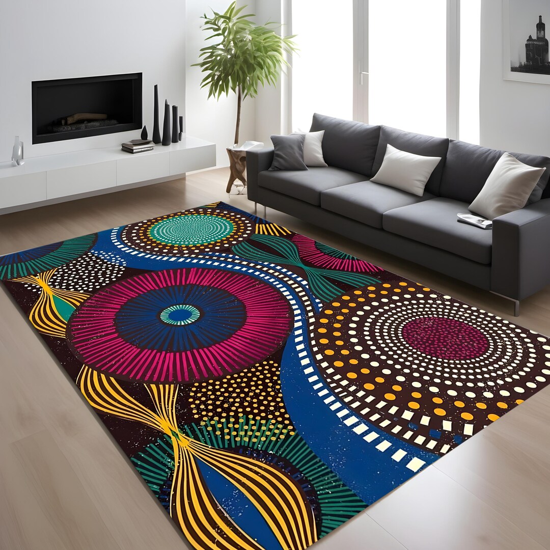 Circle Rug,colorful Carpet,bohemian Rug,spiral Rug,creative Carpet ...