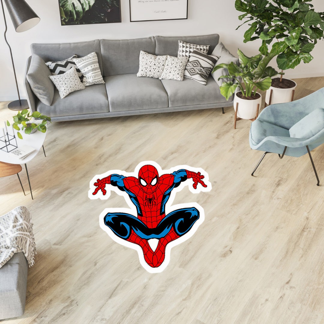 Spiderman Shaped Rug,jumping Spiderman Rug,spiderman Design,custom Rug ...