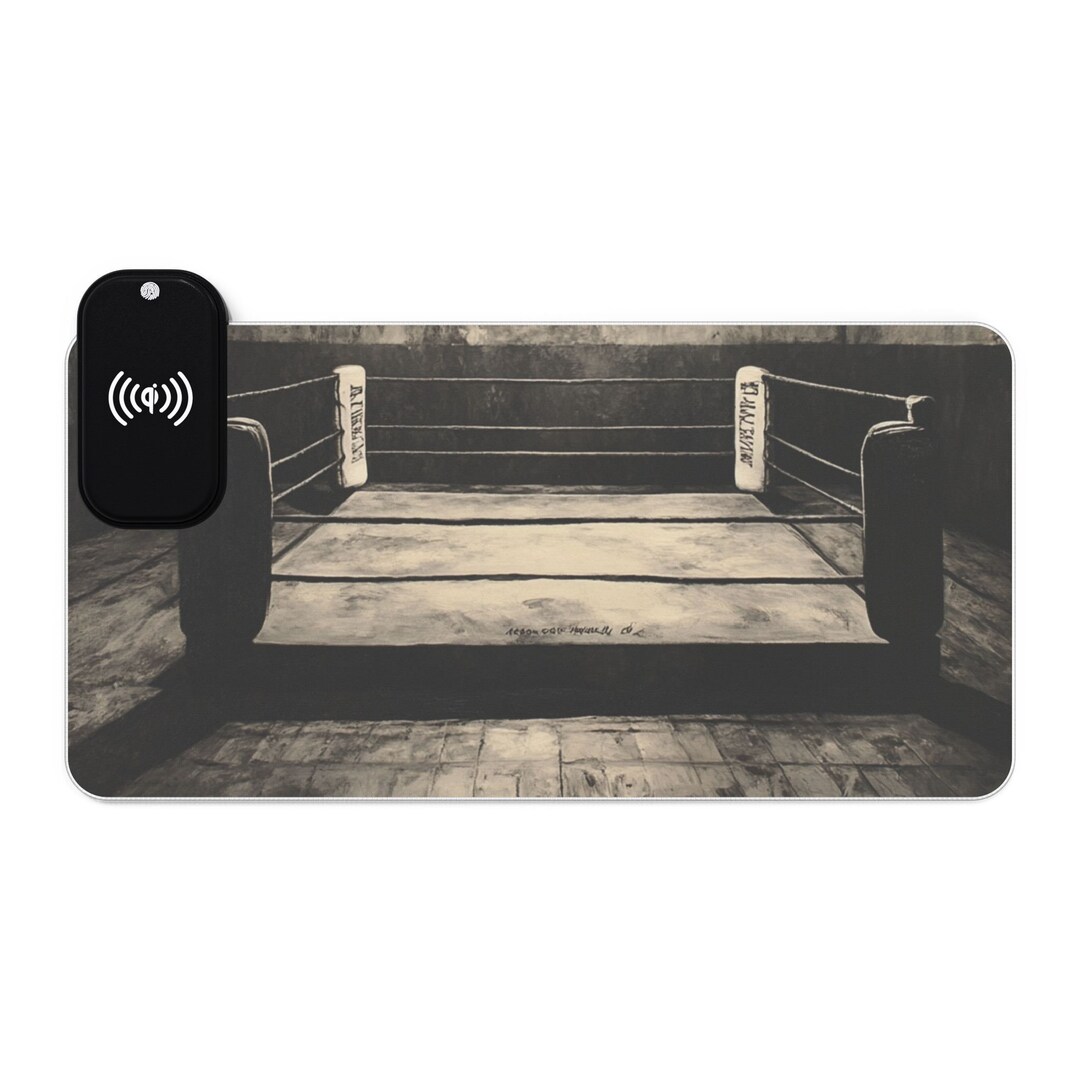 Boxing Ring Gaming Mouse Pad & Wireless Charger - Large, Durable Design ...