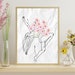 Dancing Flower Print, Minimalist Watercolor Art of Dancing Woman in ...