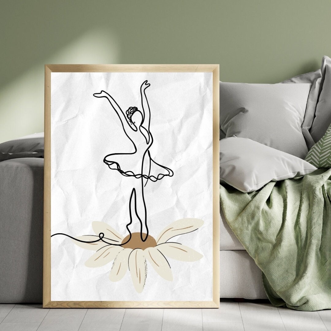 Dancing Woman Sketch,vintage Line Drawing,minimalist Waltz Line Art ...
