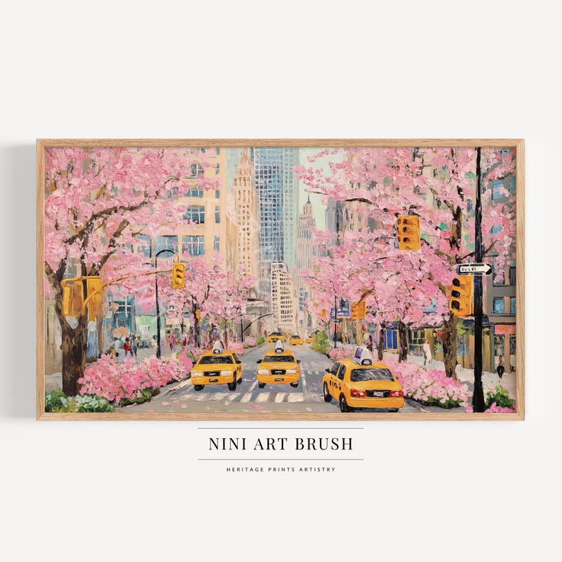 New York Print Samsung Frame TV Art Cherry Blossom Frame TV Art Spring ...
