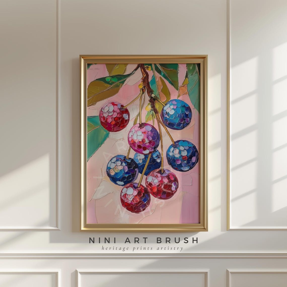 Retro Disco Cherry Print Disco Fruit Printable Wall Art Vintage Cherry ...