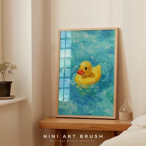 Retro Rubber Duck Print Rubber Ducky Art Printable Wall Art Yellow ...