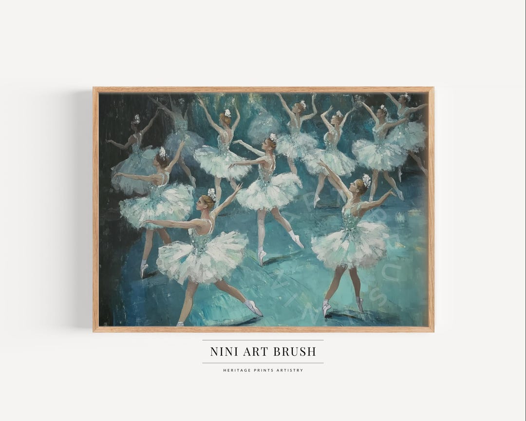 Ballet Wall Art Ballet Print Vintage Wall Art Dance Painting Ballerina ...