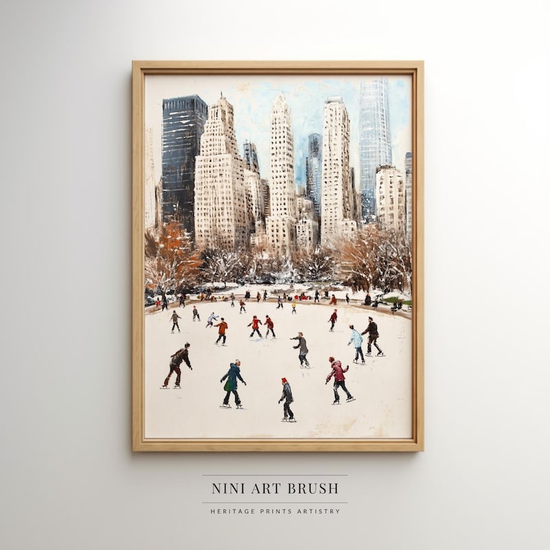 Ice Skating Print - Etsy