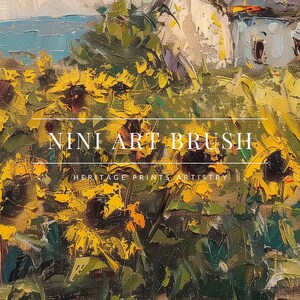Sunflower Printable Wall Art Cottage Print Flower Field Digital Print ...