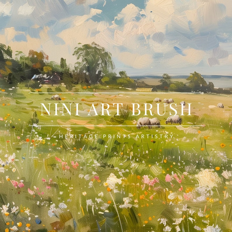 Wildflower Wall Art Sheep Wall Art Wildflower Field Print Floral Wall ...