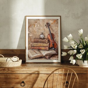 Light Academia Art Print Desk Decor Aesthetic Printable Wall Art Oil ...
