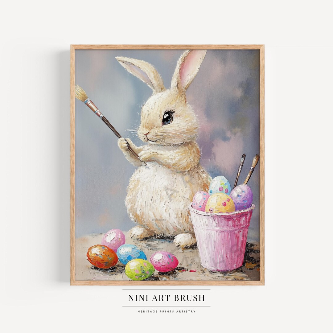 Easter Bunny Print Rabbit Wall Art Easter Decor Easter Print Rabbit ...