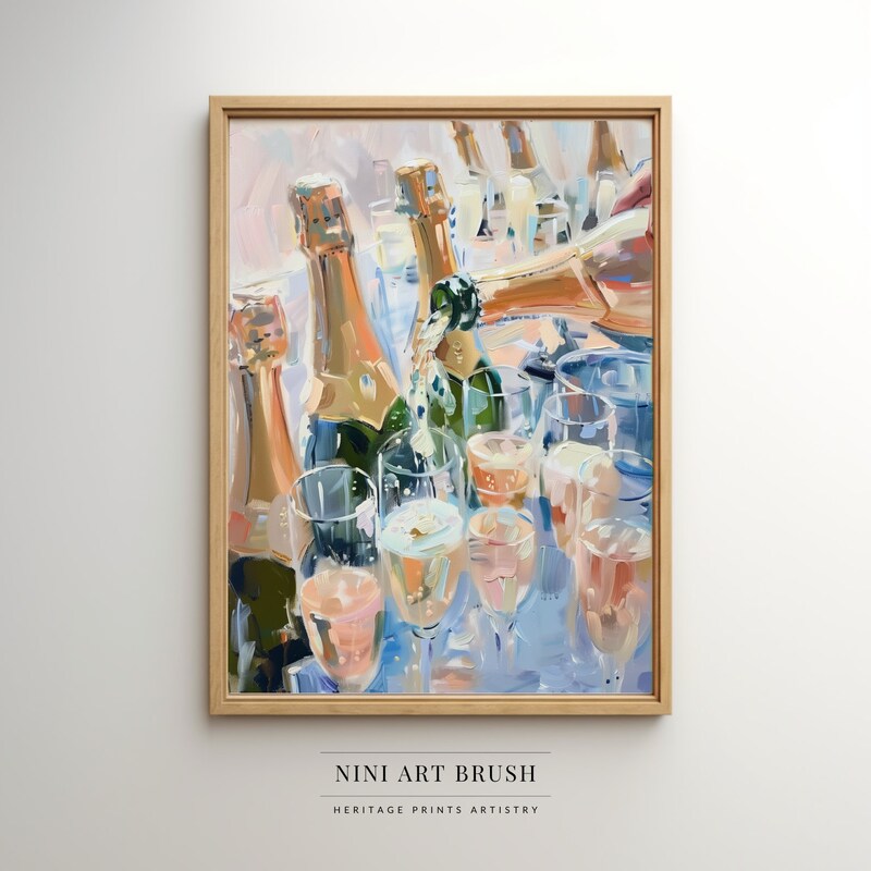 Champagne Print - Etsy