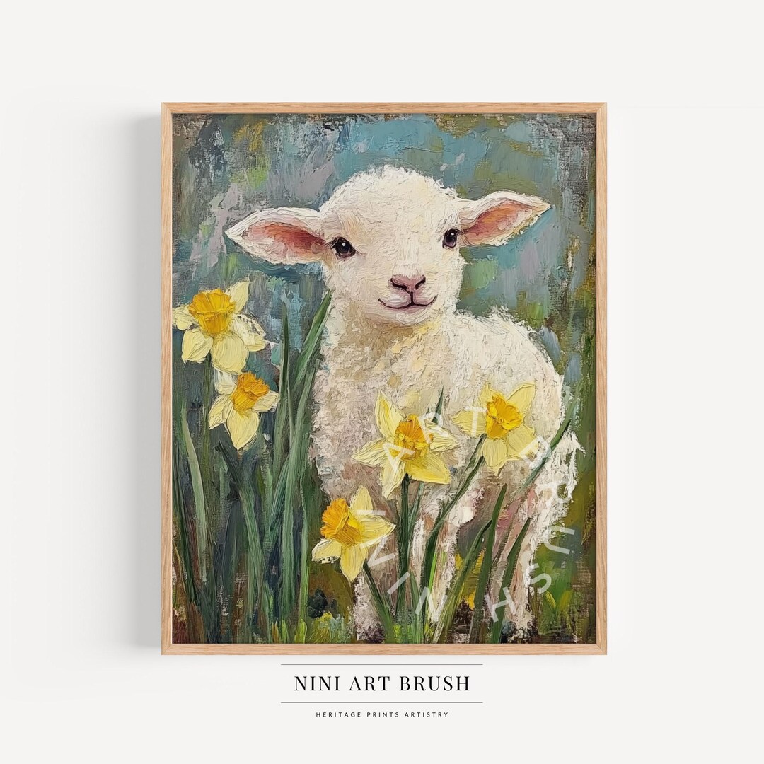 Sheep Printable Wall Art Spring Wall Art Easter Wall Art Easter Decor ...