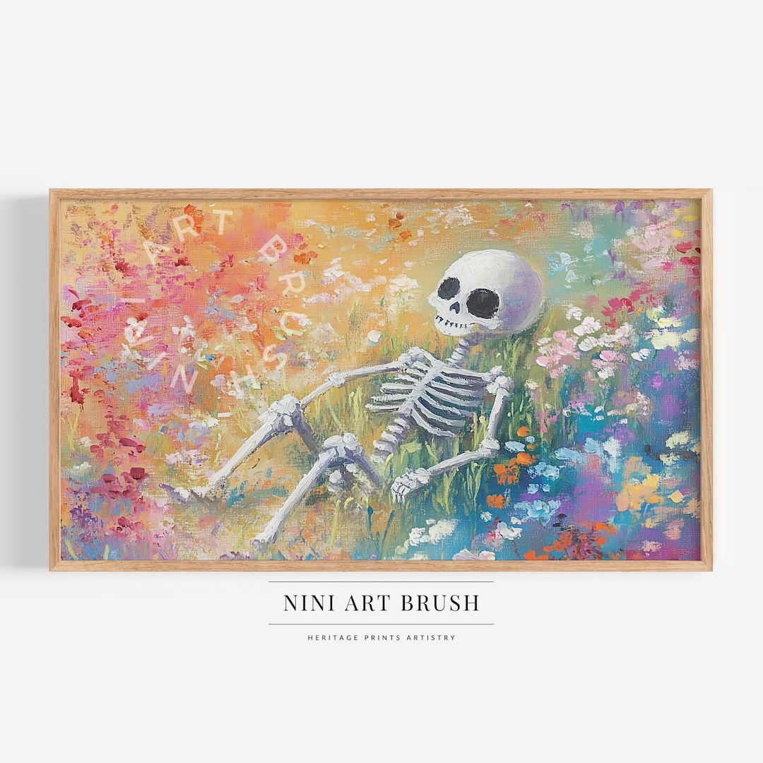 Skeleton Frame TV Art Halloween Frame TV Art Rainbow Samsung Frame TV ...