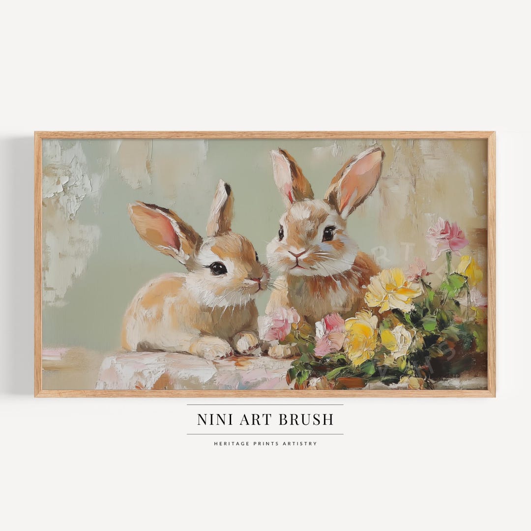 Easter Bunny Samsung Frame TV Art Easter Frame TV Art Spring Frame TV ...