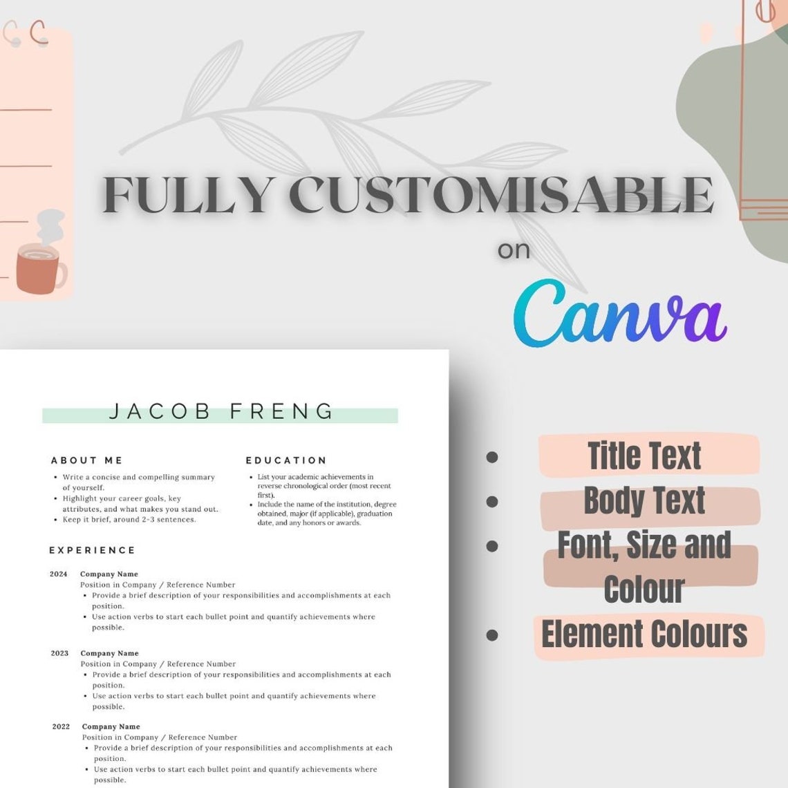 Careercraft Elite: Guided Resume Template – Craft a Standout, Eye ...