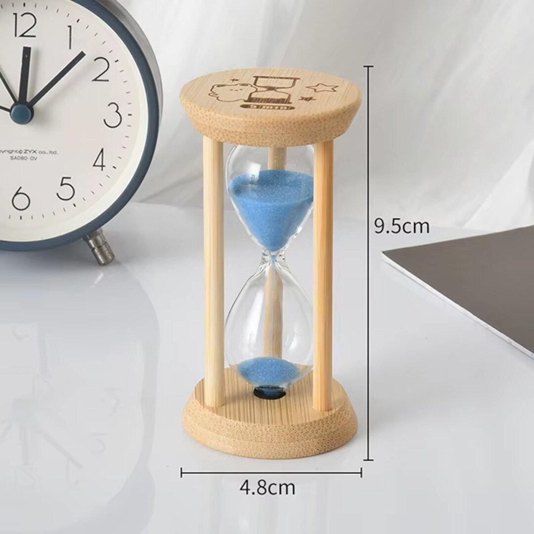 5-minute Wooden Hourglass Mini Sand Timer for Kitchen, Desk, Kids Gift ...