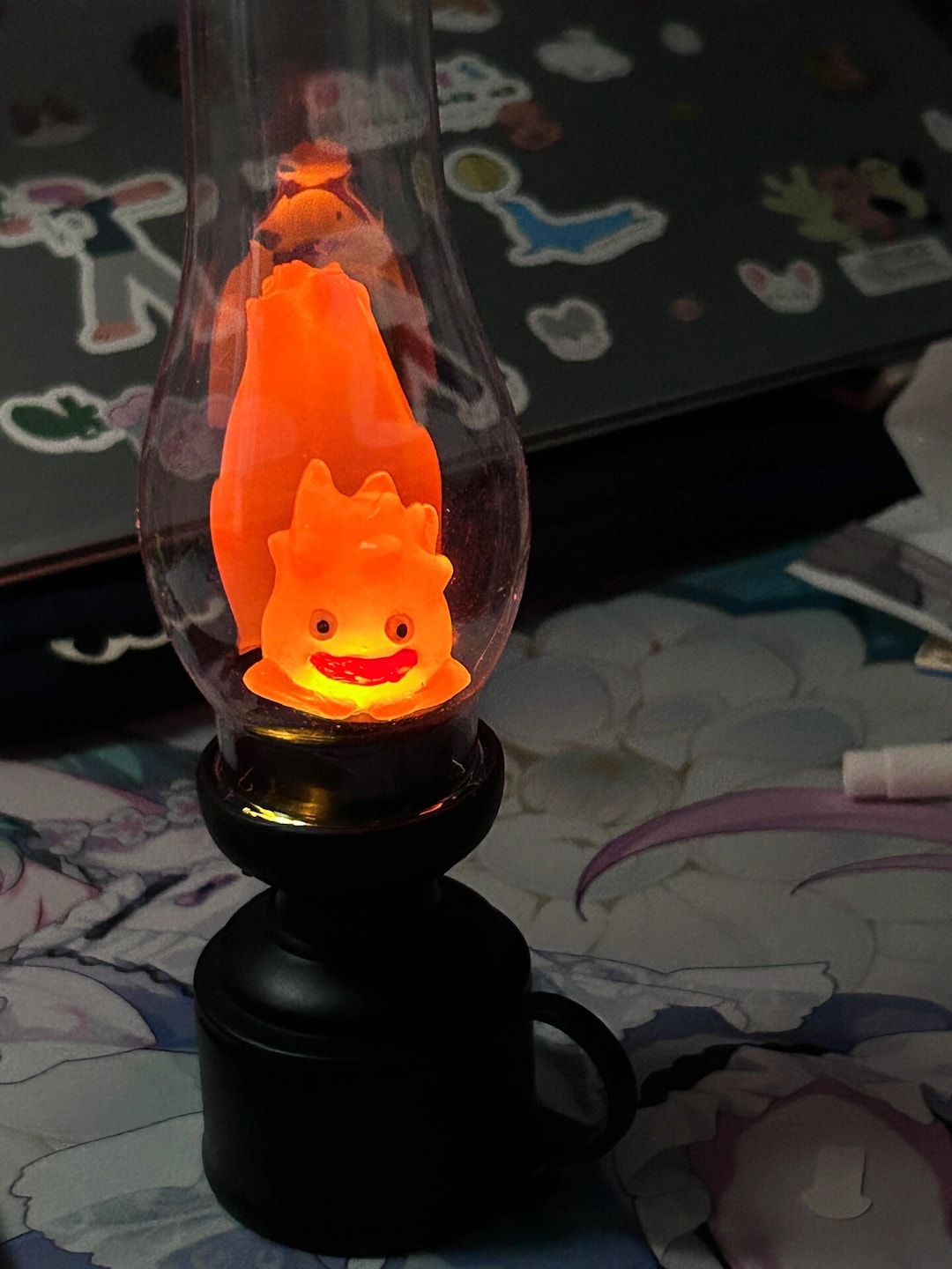 Kawaii Calcifer Table Lamp, Cute Anime Calcifer Night Lightscoin Cell ...
