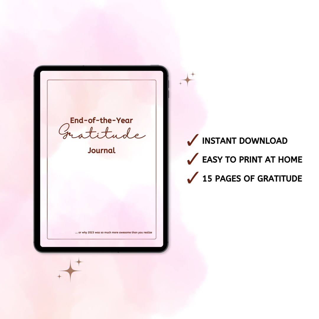 End-of-the-year Gratitude Journal - Etsy