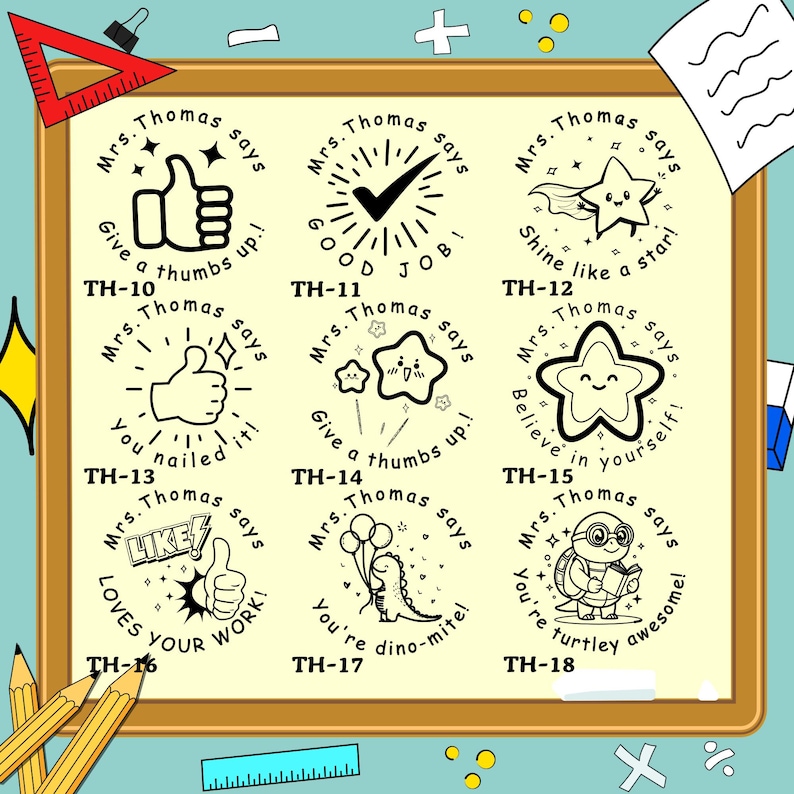 CHECKED BY TEACHER Stamp, Teacher Gifts, Teacher Comment Stamp, Good ...