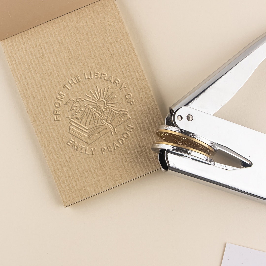 Custom Book Embosser, From the Library Of, Book Lover Gift ,paper ...