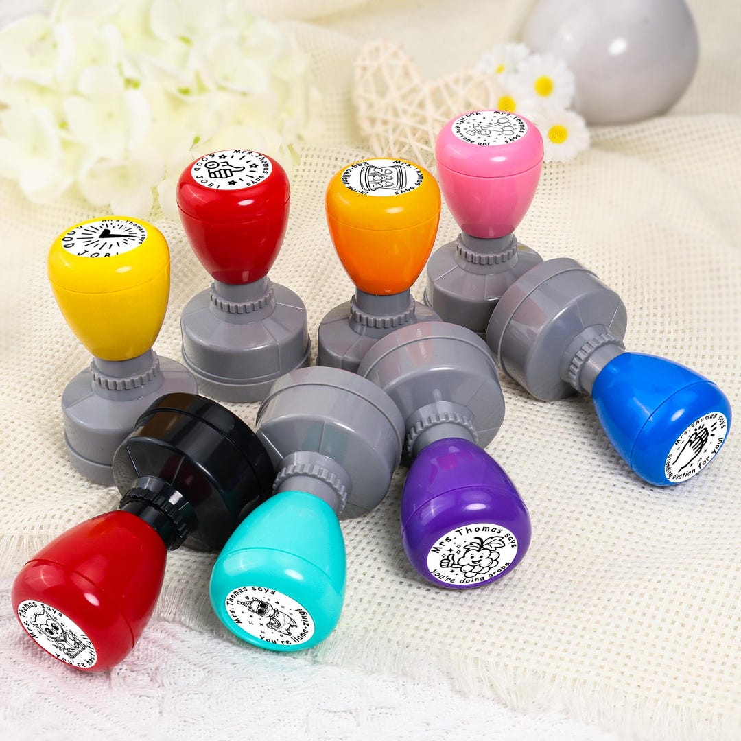 Teacher Comment Stamp, Good Job Teacher Stamp, Personalized Teacher ...