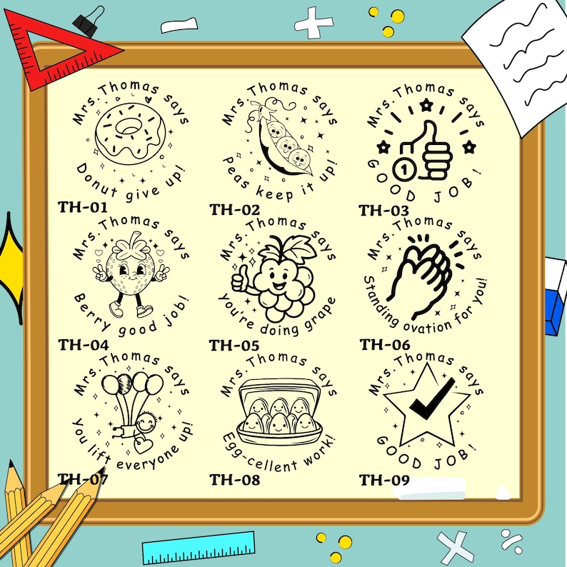 CHECKED BY TEACHER Stamp, Teacher Gifts, Teacher Comment Stamp, Good ...