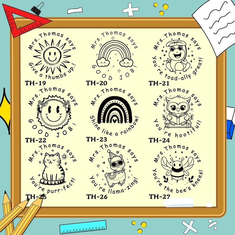 CHECKED BY TEACHER Stamp, Teacher Gifts, Teacher Comment Stamp, Good ...