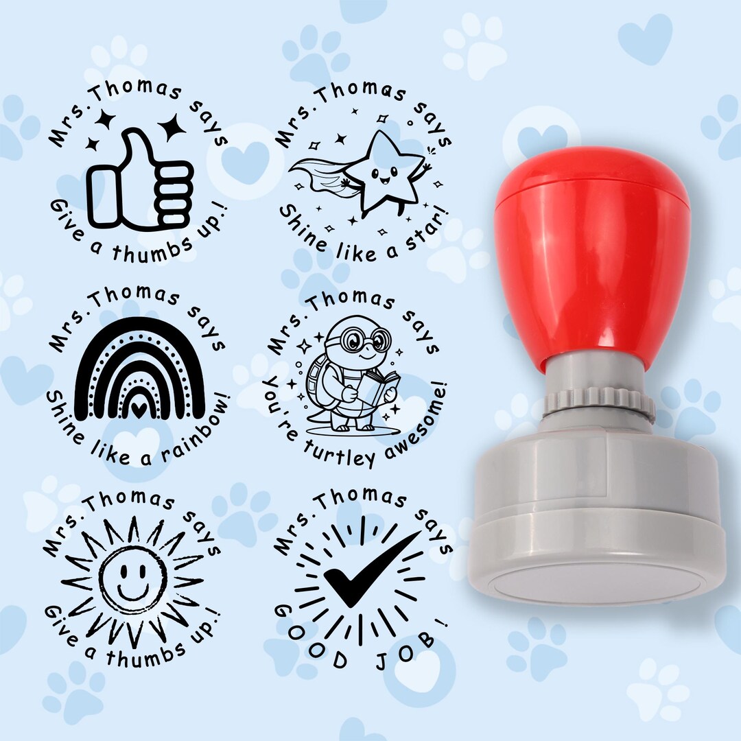 CHECKED BY TEACHER Stamp, Teacher Gifts, Teacher Comment Stamp, Good ...