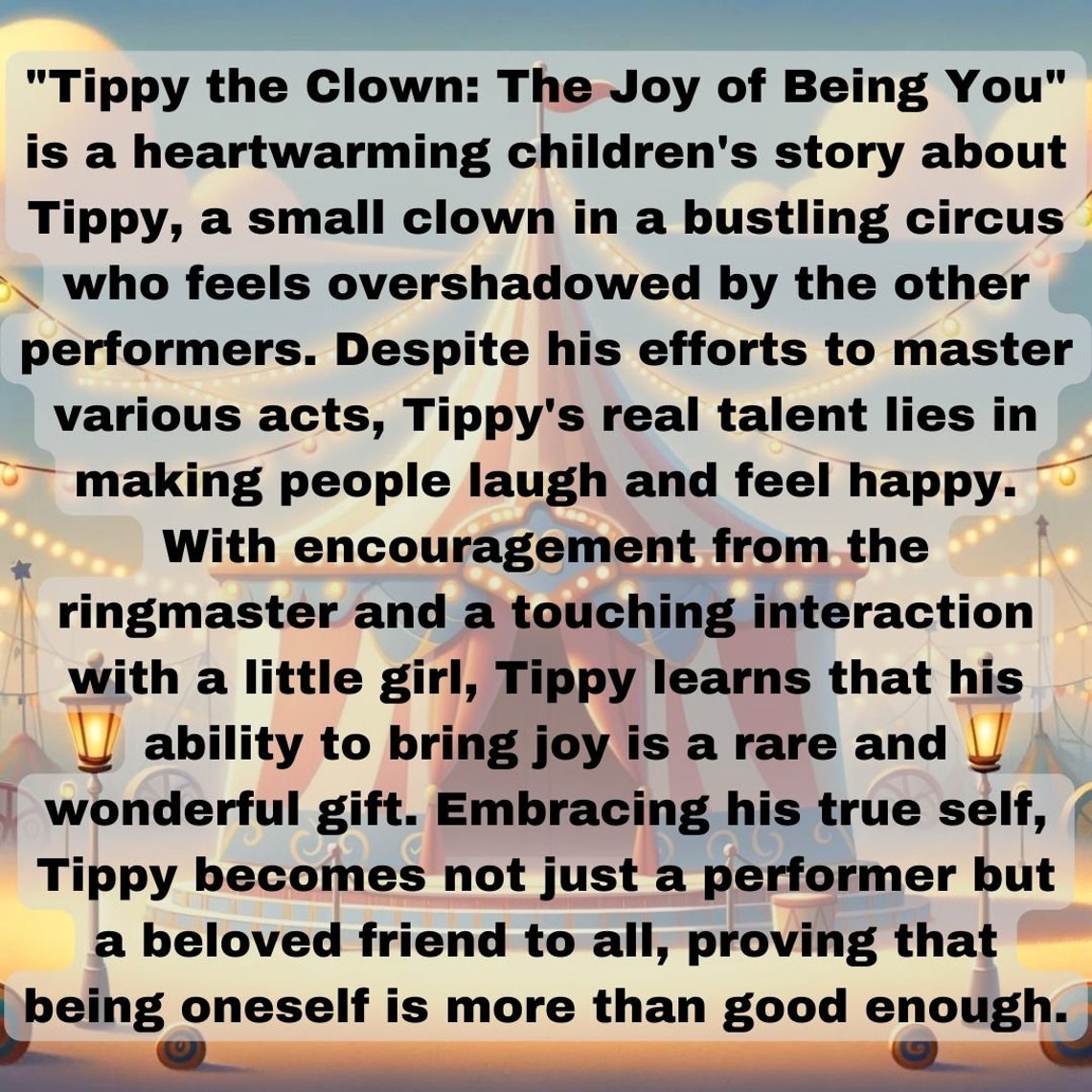 Tippy the Clown Storybook - Heartwarming Children's Book, Joyful Circus ...