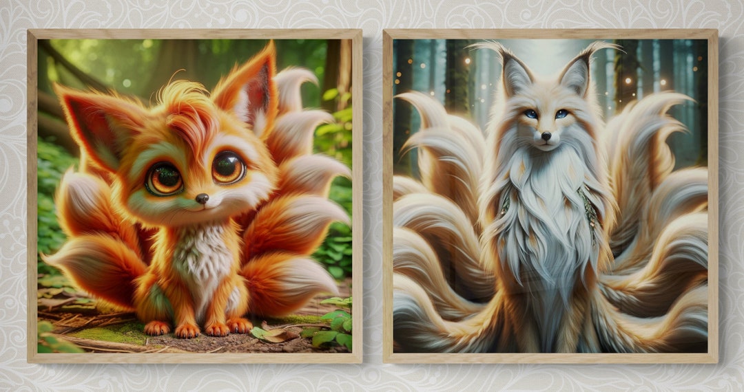 Vulpix and Ninetales Art Print - Stunning Realistic Pokémon ...