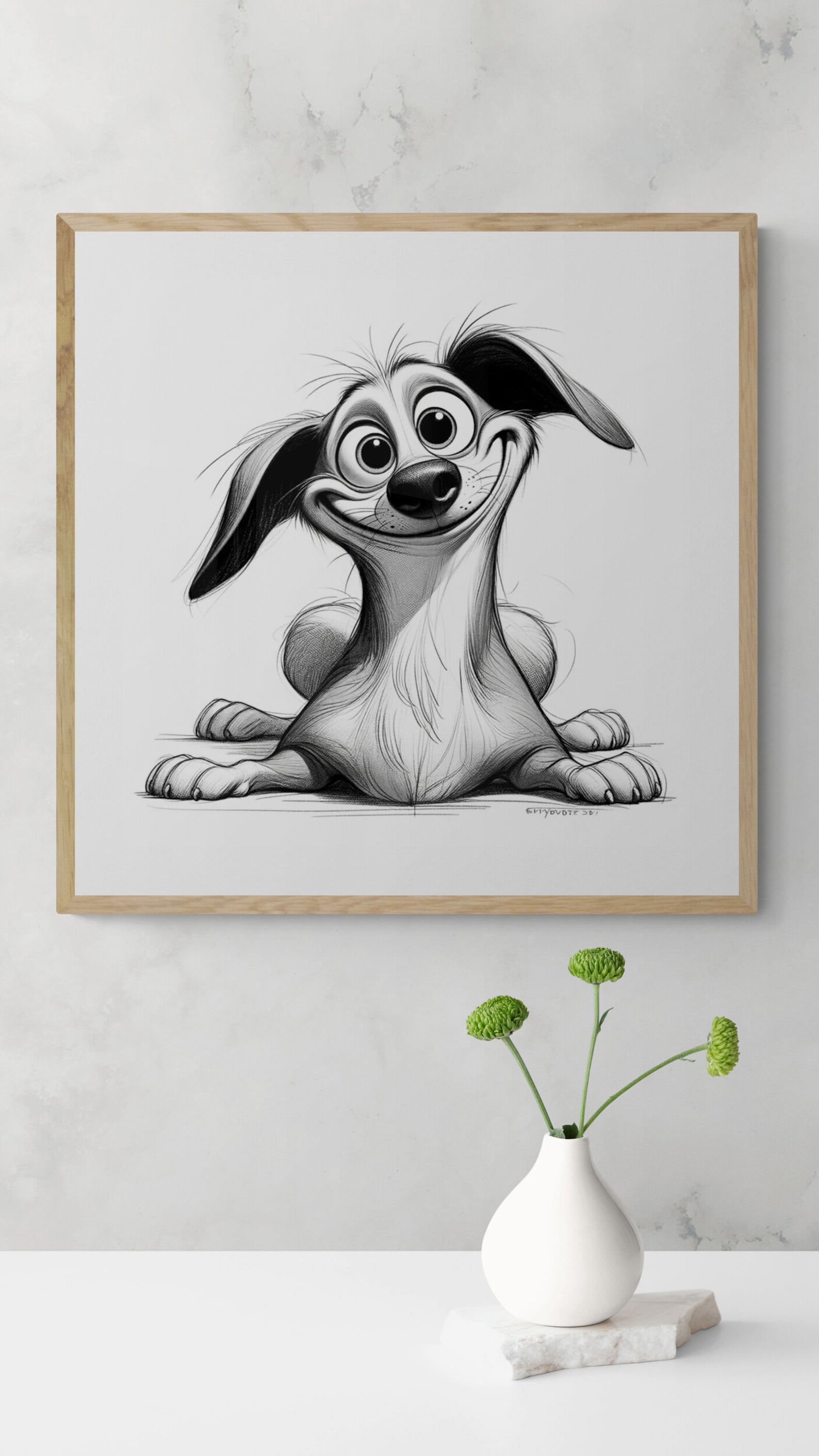 Funny Dog Sketch Prints, Whimsical Canine Art (digital Download) - Etsy