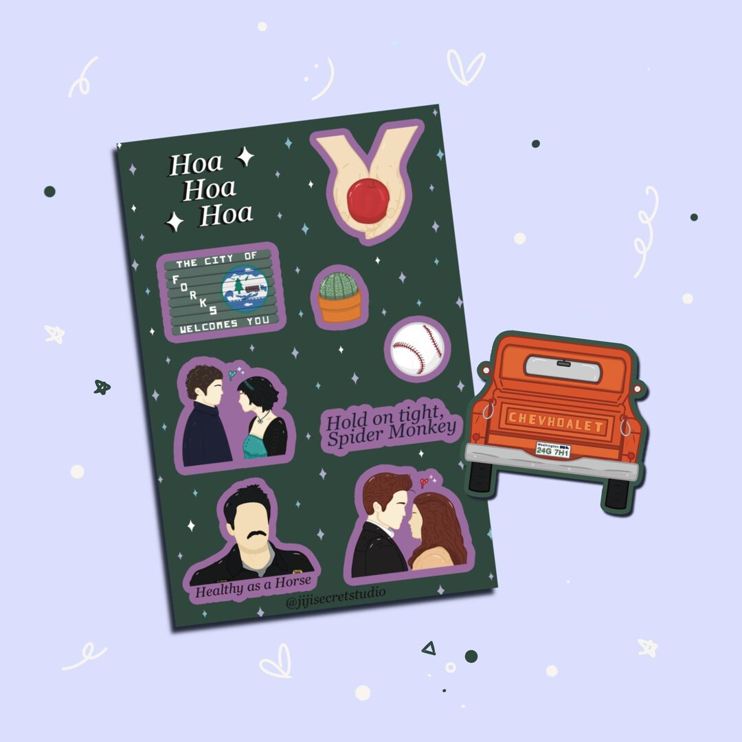 Hoa Hoa Hoa Sticker Sheet | Twilight Saga | Bella Swan Truck ...