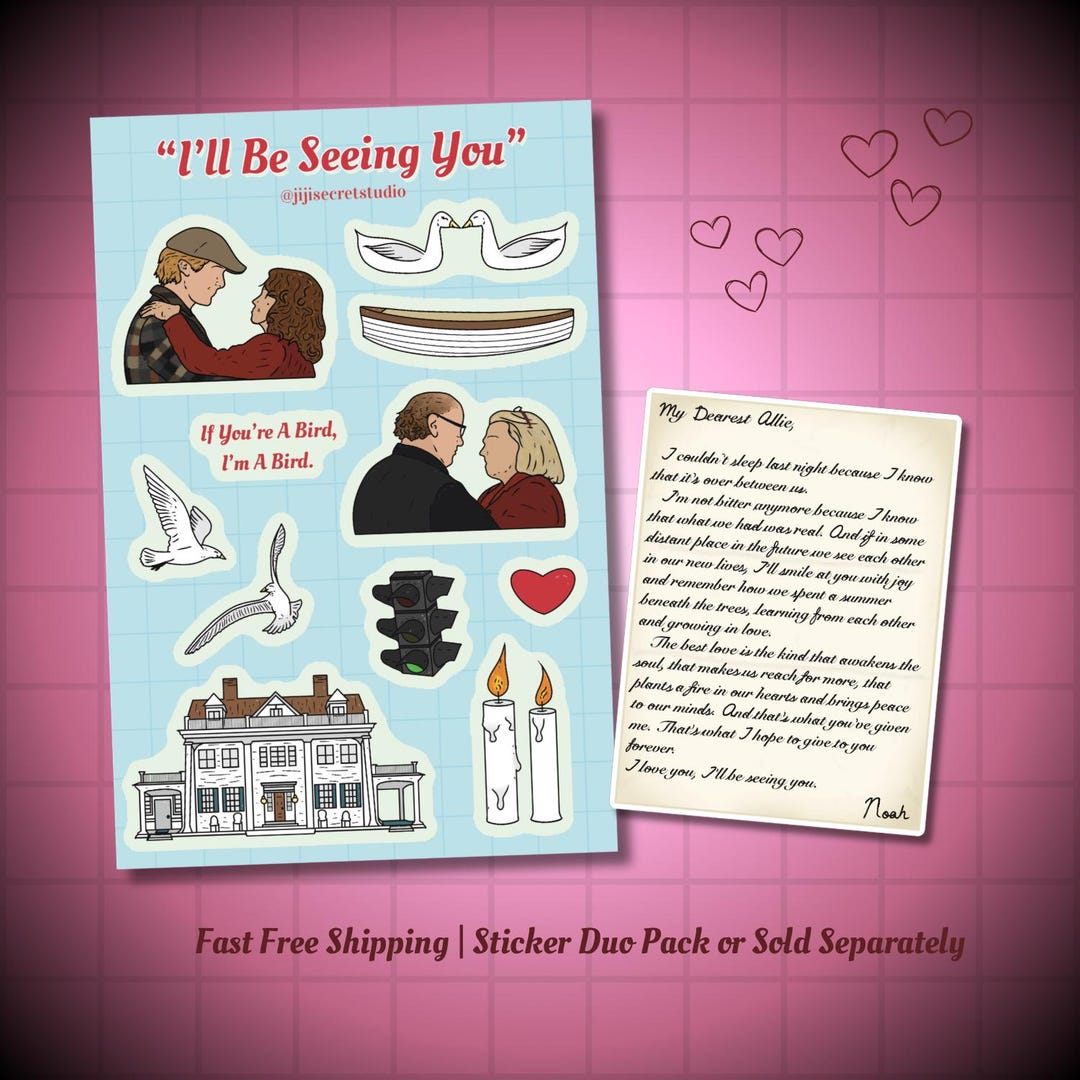 The Notebook Inspired, Noah & Allie, Romance Film, Glossy Waterproof ...