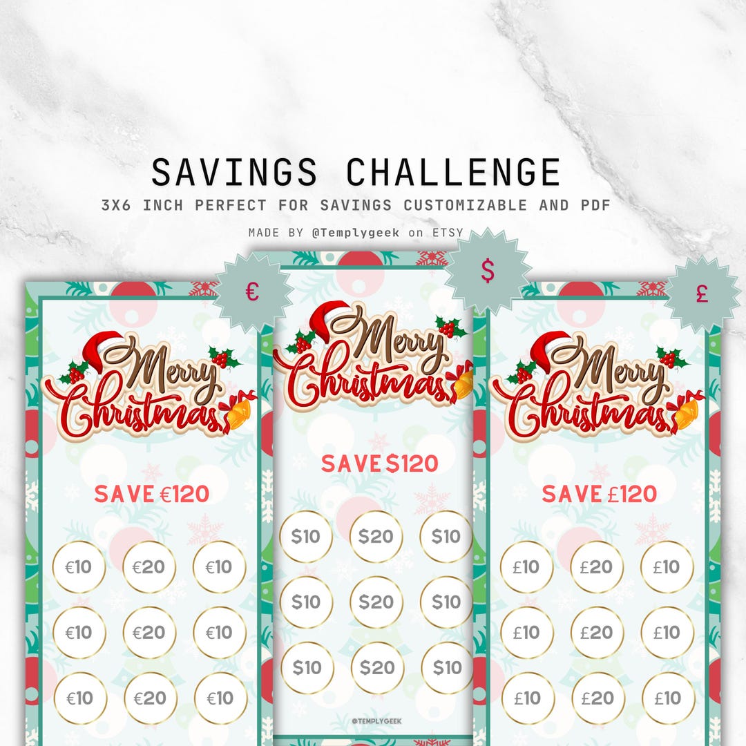 Christmas Special Savings Challenge - Budget - Etsy