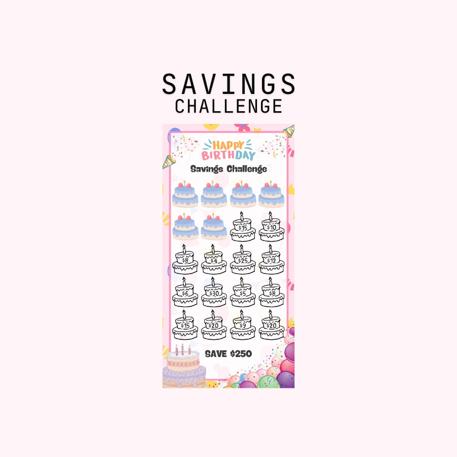 Happy Birthday Savings Challenge | Low Income Savings Challenge ...