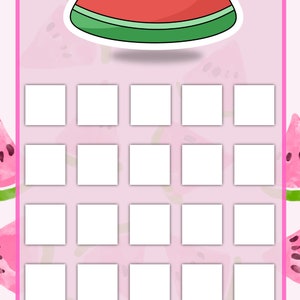 Cute Watermelon Savings Challenge Printable for Cash Stuffing | A6 ...