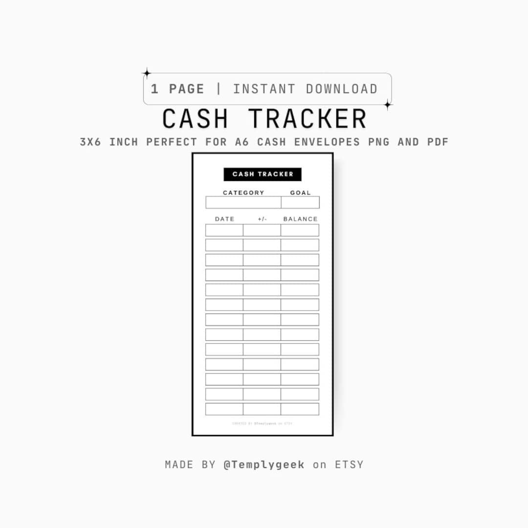 Cash Envelope Inserts Printable PDF | 3x6 Inch | Sinking Funds Labels ...