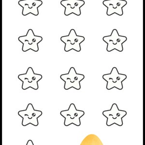 Cute Star Colorable Savings Challenge Printable for Cash Stuffing | A6 ...