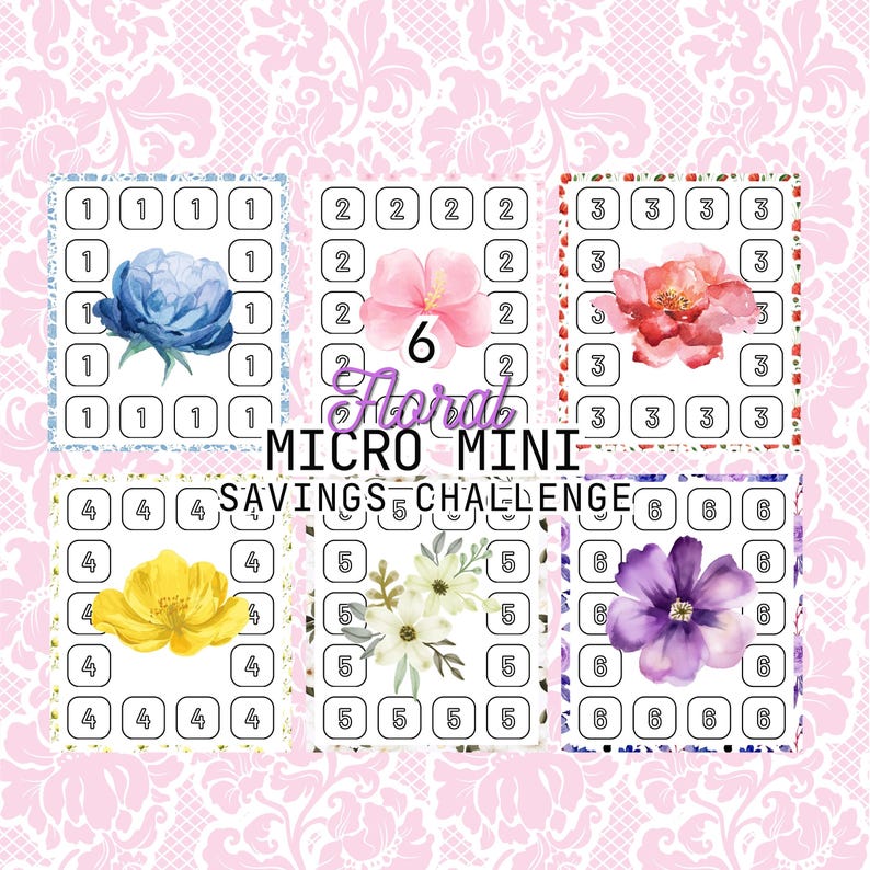 Tiny Floral Savings Challenges ~ 252 in Total Savings ~ Low Budget ...