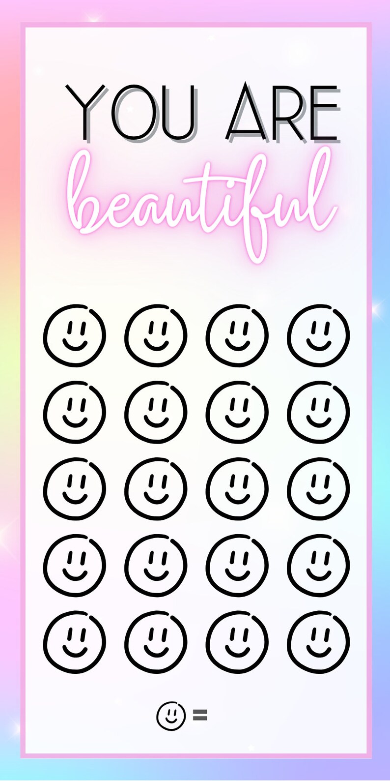 A6 Positive Kawaii Quotes Mini Savings Challenge, Money Savings ...