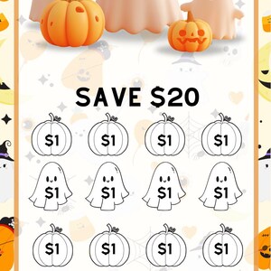 Halloween Savings Challenges Bundle | Printable for Cash Stuffing | A6 ...