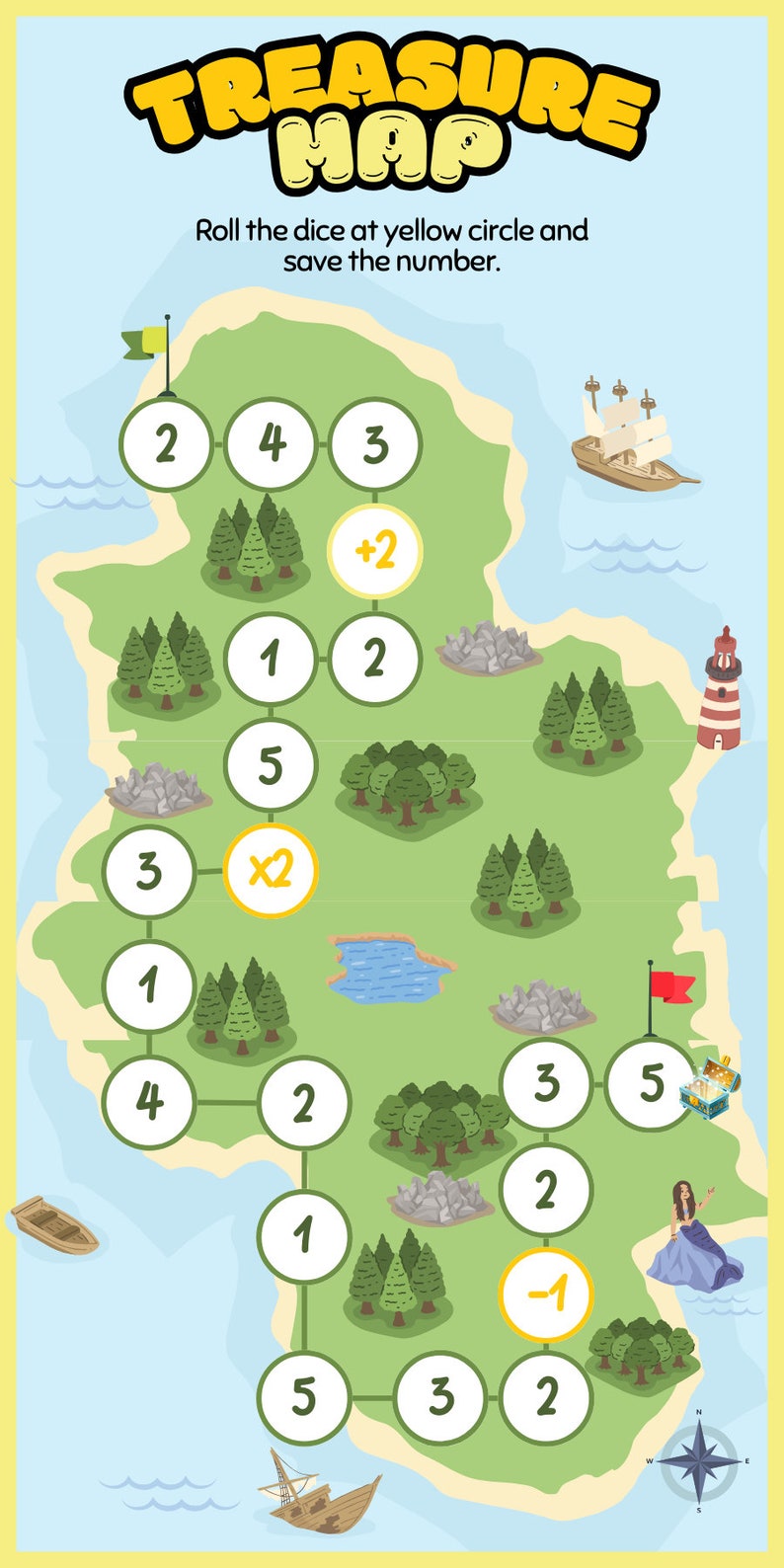 A6 Treasure Map Mini Savings Game Challenge, Money Savings, Mini Money ...