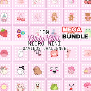 100 Mega Bundle Girly Girl Pink Cute Kawaii | Micro Mini Savings Bundle ...