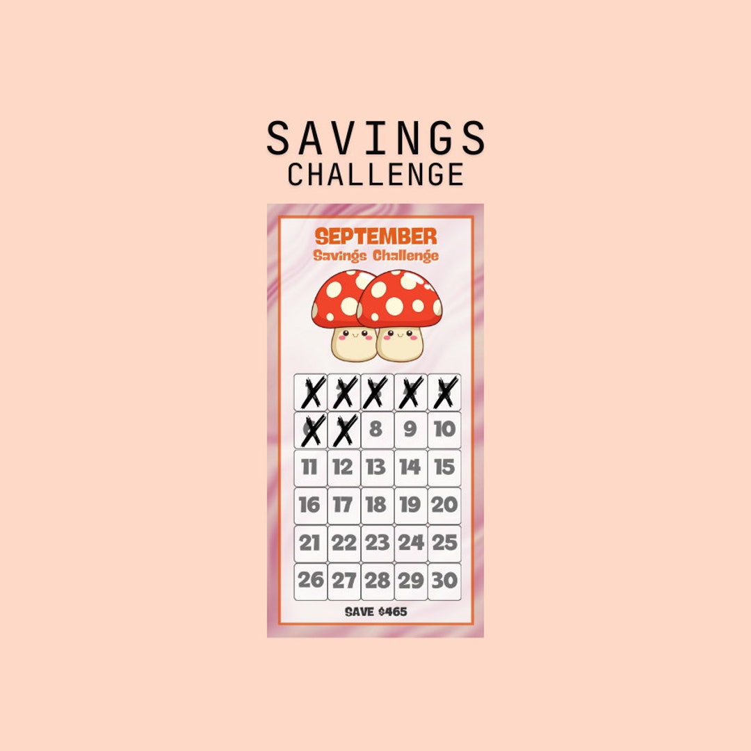 September Monthly Savings Save the Dollar Amount Matching the Date | A6 ...