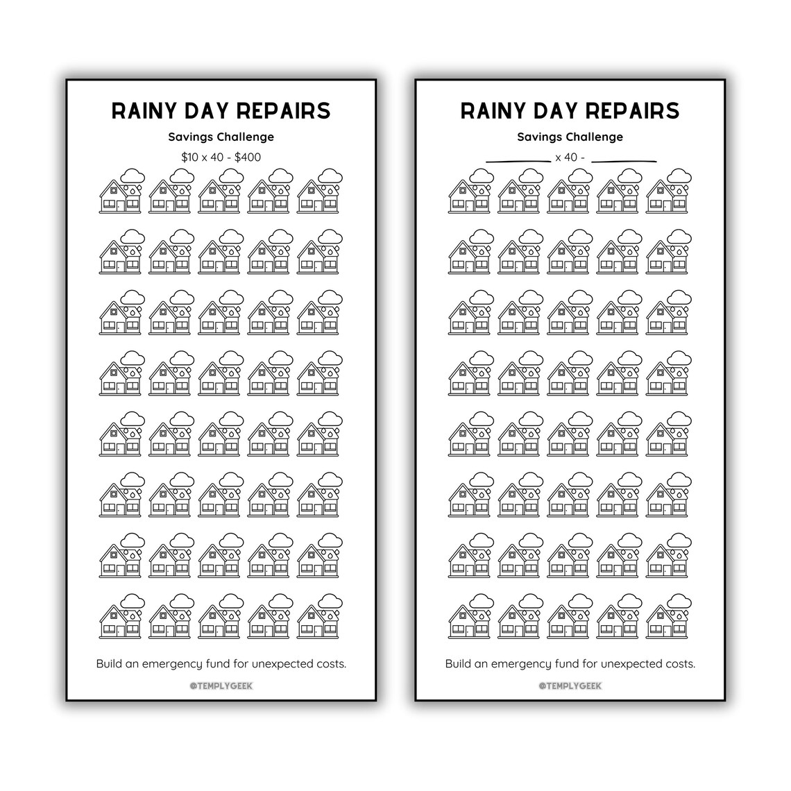 5 Emergency and Maintenance Funds Printable for Cash Stuffing | A6 ...