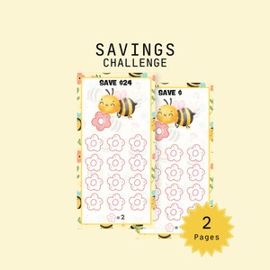 Cute Bee Savings Bundle 15 Page | Printable for Cash Stuffing | A6 ...