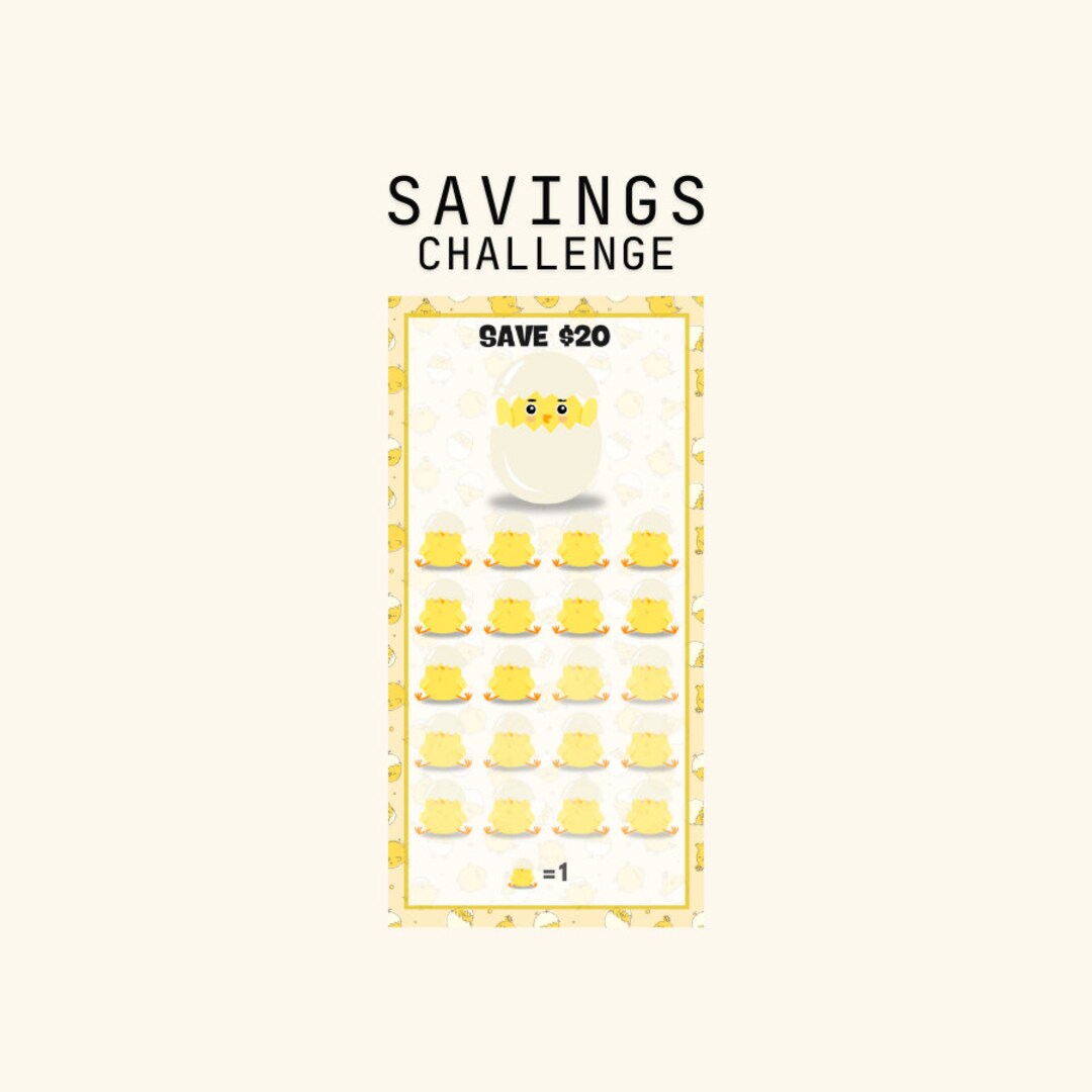 Cute Chick Savings | Mini Savings | Mini Monday Savings | Cash Stuffing ...