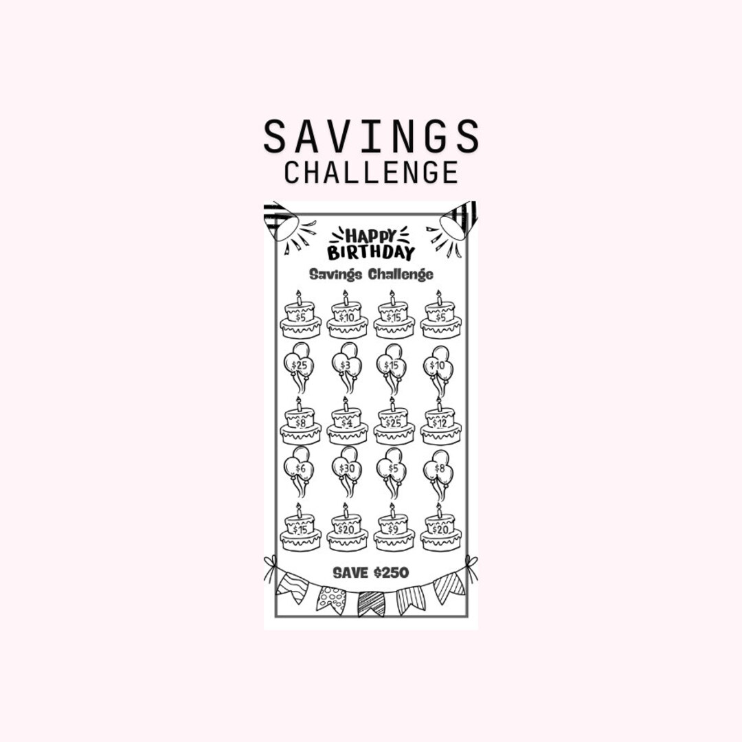 Happy Birthday Savings Challenge | Low Income Savings Challenge ...